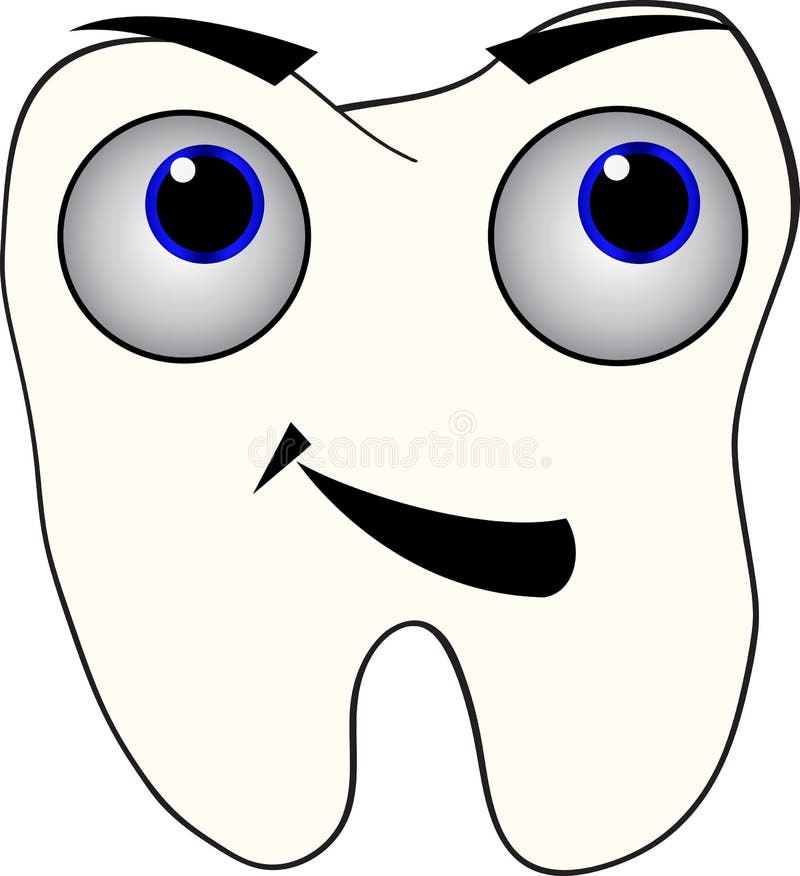 Tooth cartoon character stock vector. Illustration of character - 42246049