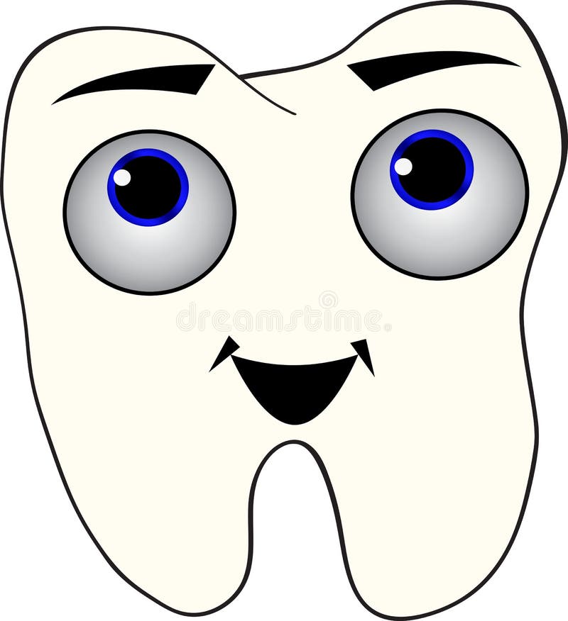 Cartoon Tooth Character stock vector. Illustration of illustration ...
