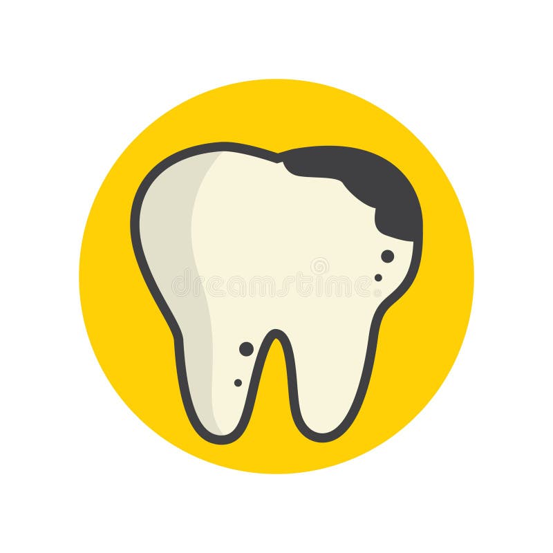 Tooth Cavity. Vector Illustration Decorative Design Stock Vector ...