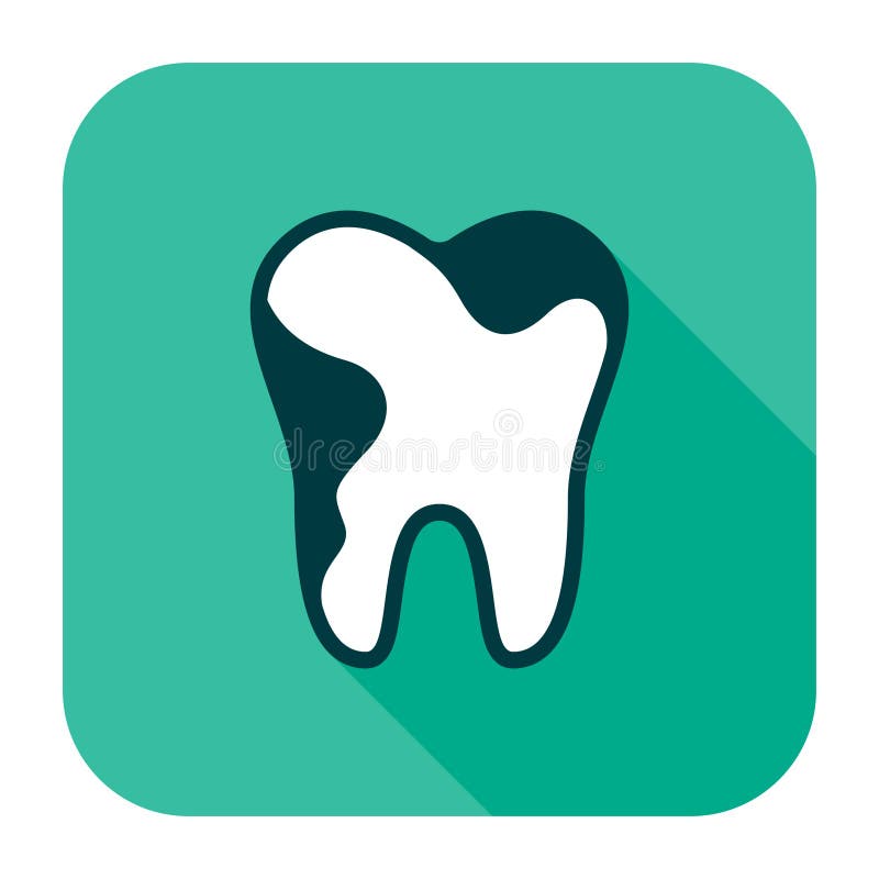 Tooth with Cavity. Vector Illustration Decorative Design Stock Vector ...