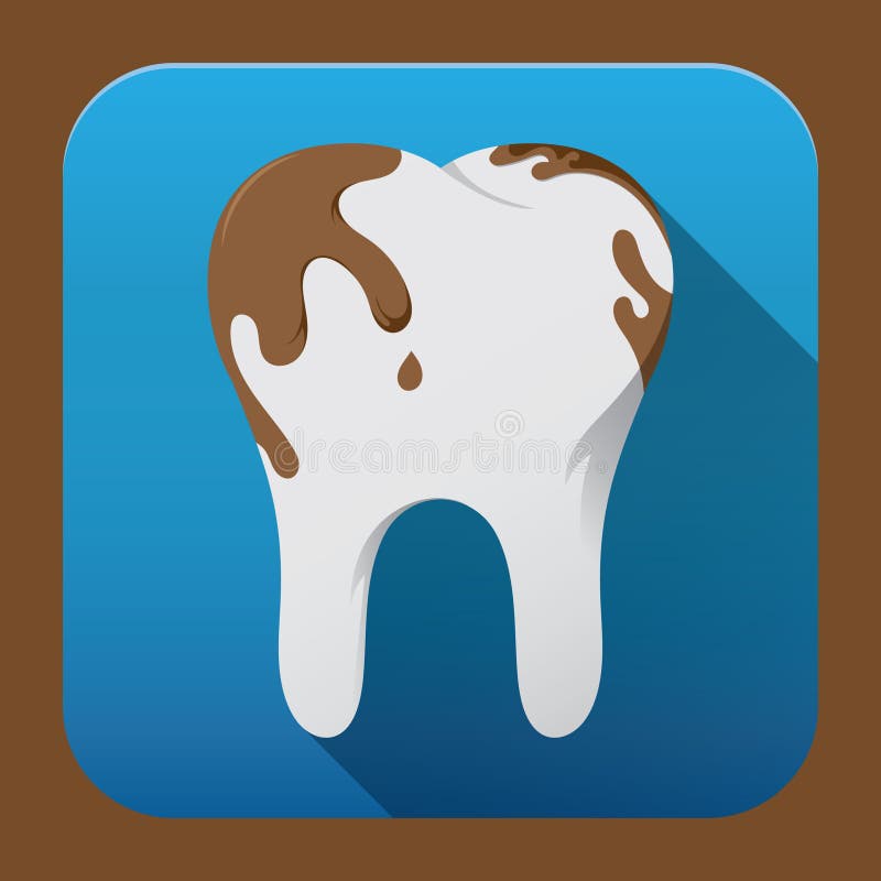 Tooth with Cavity. Vector Illustration Decorative Design Stock Vector ...