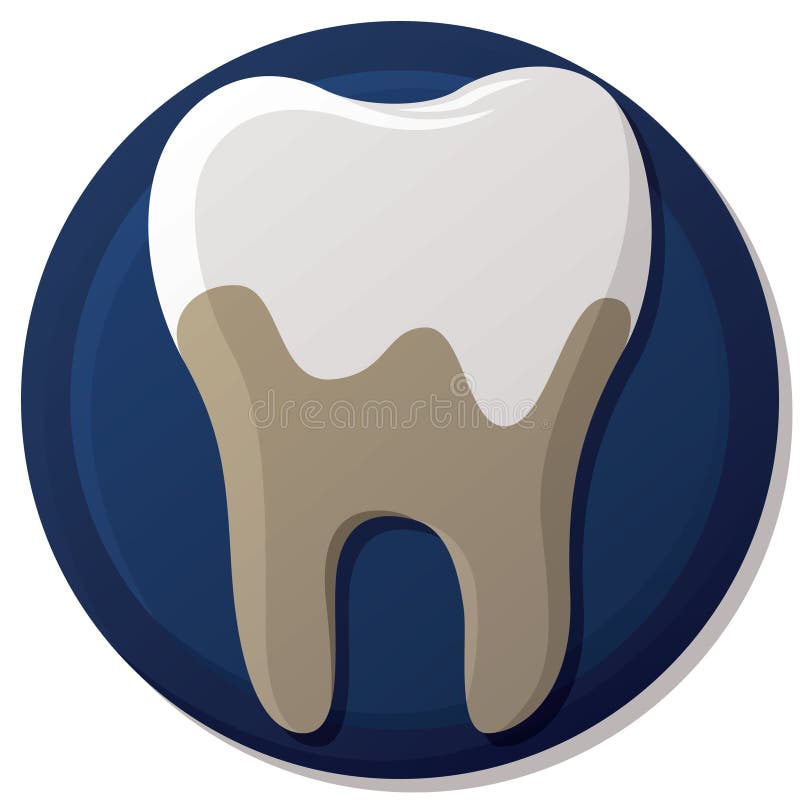Tooth with Cavity. Vector Illustration Decorative Design Stock Vector ...