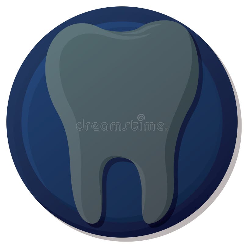 Tooth with Cavity. Vector Illustration Decorative Design Stock Vector ...