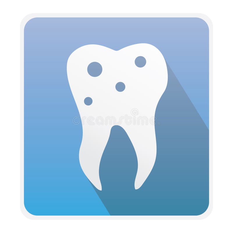 Tooth with Cavity. Vector Illustration Decorative Design Stock Vector ...