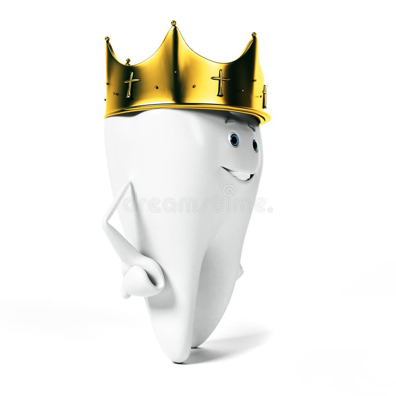 Tooth gold crown stock illustration. Illustration of luxury - 17731861
