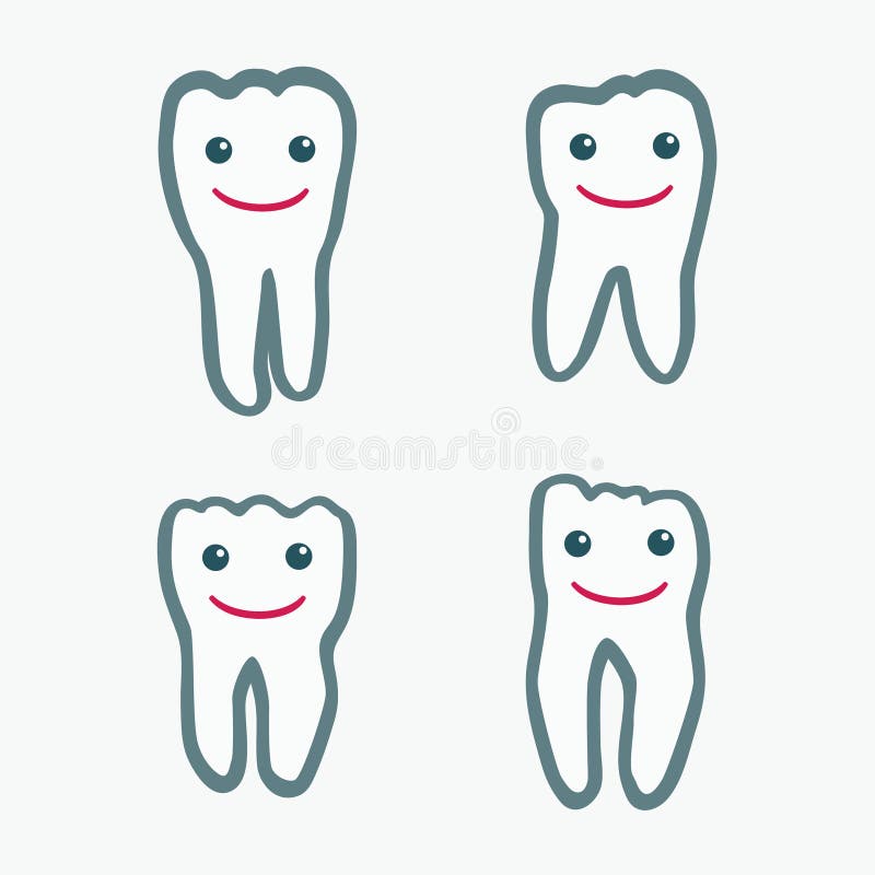 Tooth characters stock vector. Illustration of mouth - 97672656
