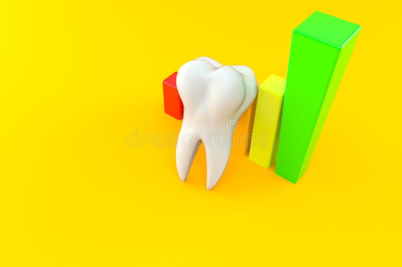 Tooth with chart stock illustration. Illustration of blank - 136860626