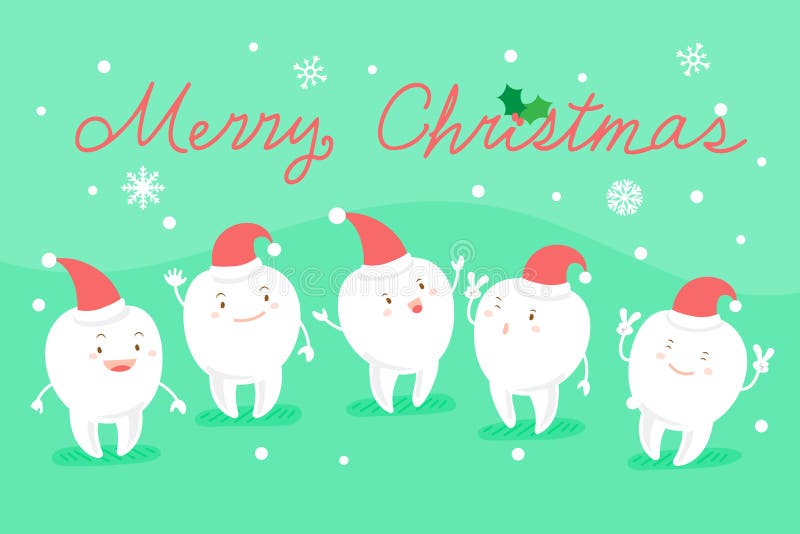 Tooth with christmas stock illustration. Illustration of christmas ...