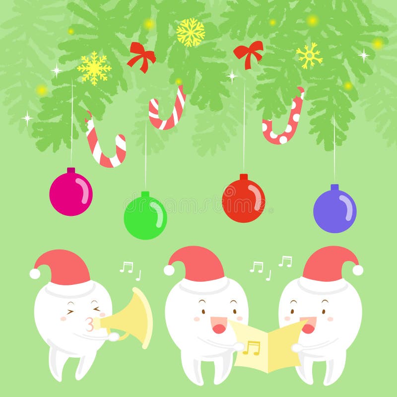 Tooth with christmas stock vector. Illustration of healthcare - 98610928