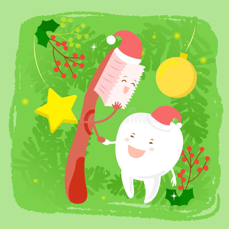 Tooth with christmas stock illustration. Illustration of celebrate ...