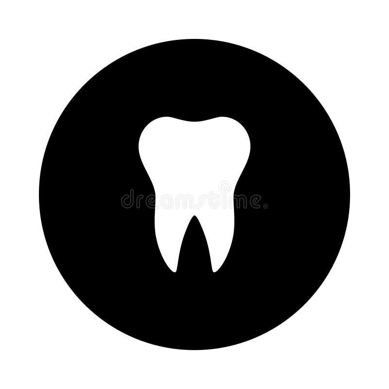 Tooth and circle stock vector. Illustration of symbol - 232080140