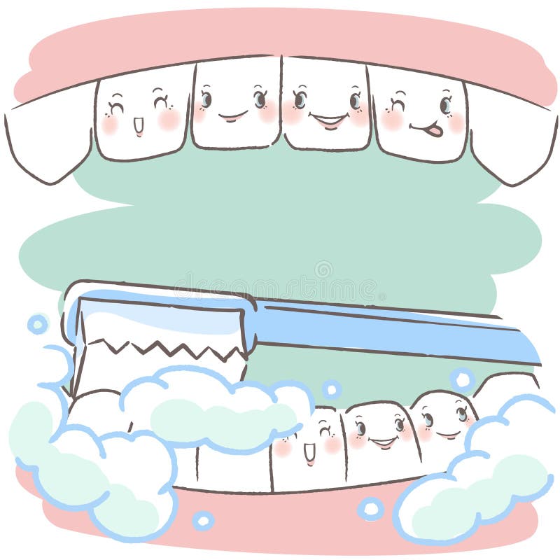 Tooth Cleaning Concept Vector Poster Banner Template Stock Vector ...