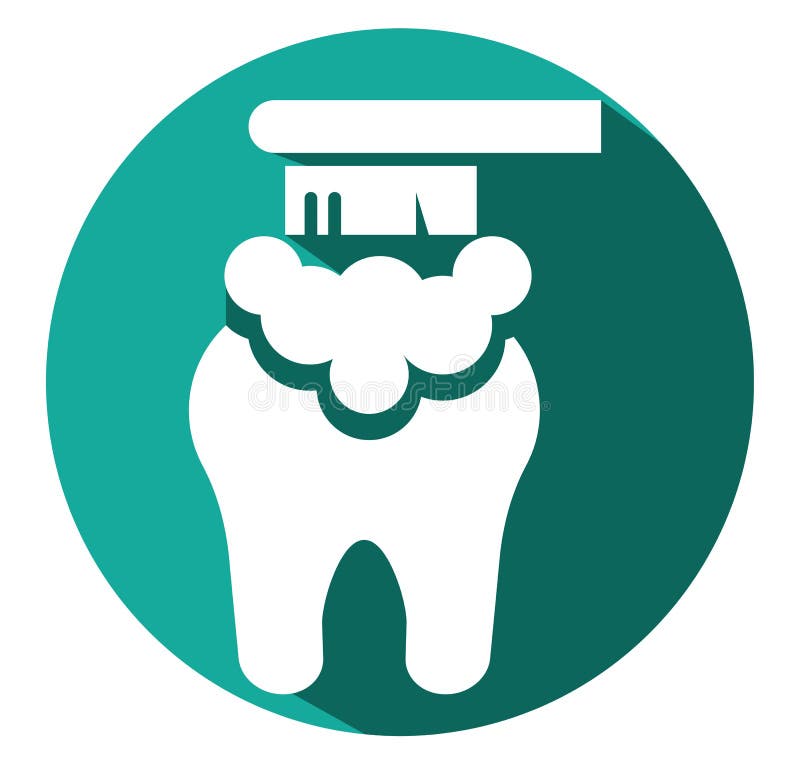 Tooth cleaning, icon stock vector. Illustration of isolated - 261061624