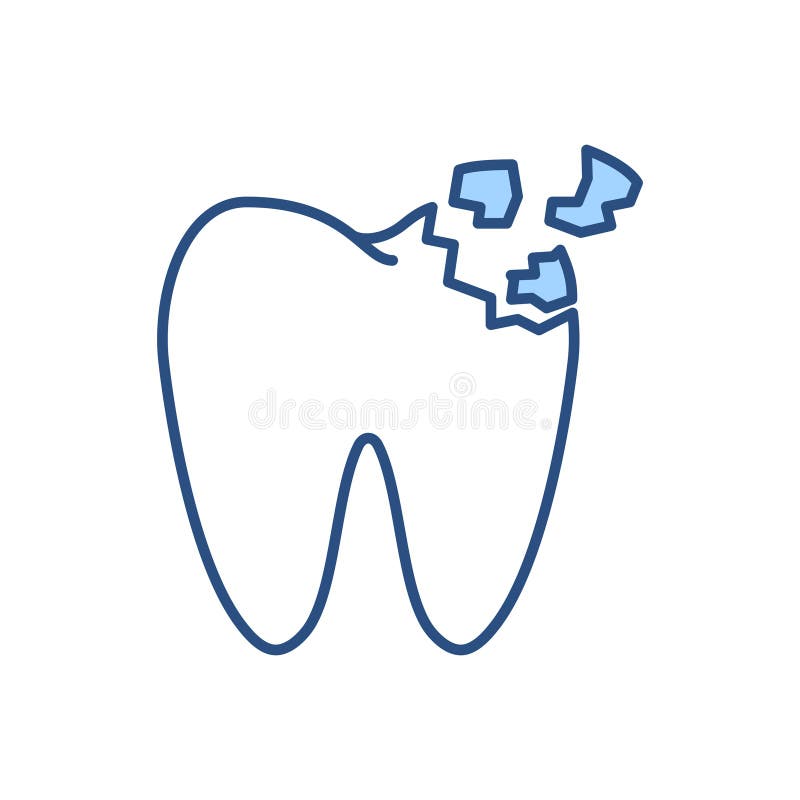 Tooth Crash Icon stock vector. Illustration of enamel - 287744832
