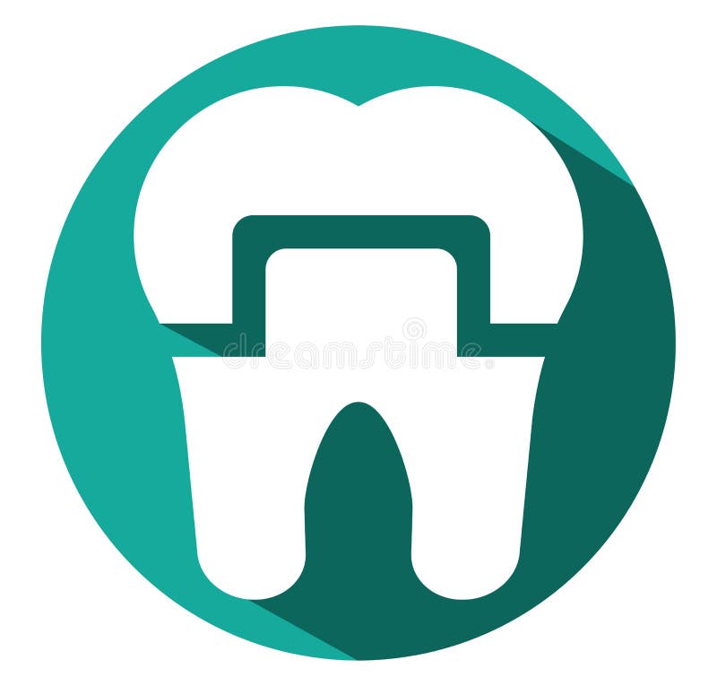 Tooth crown, icon stock vector. Illustration of caries - 261061583