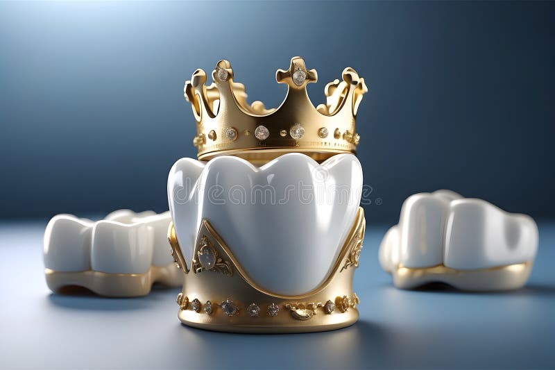 A Tooth with Crown with an Isolated White Background Stock Image ...