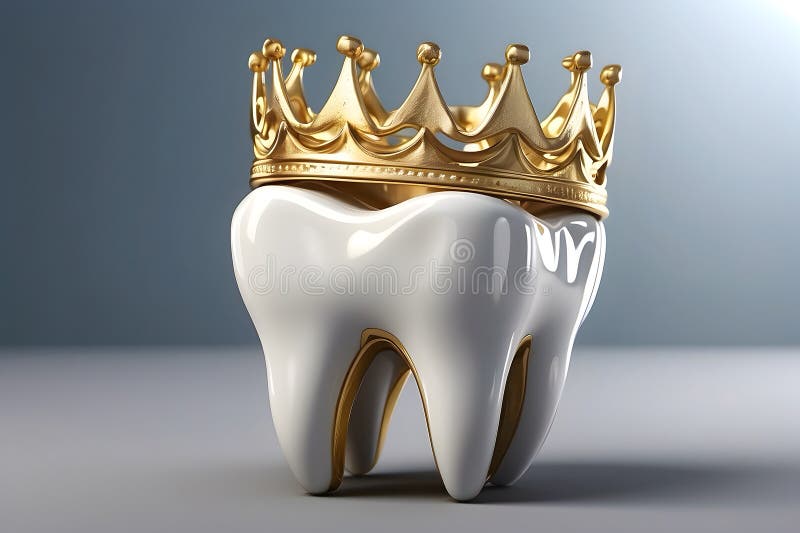 A Tooth with Crown with an Isolated White Background Stock Photo ...