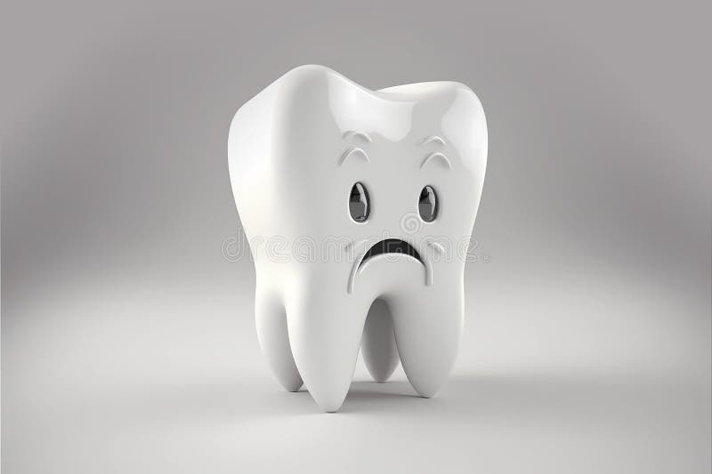 Tooth with a Crying Face. Generative Ai Design Stock Image - Image of ...