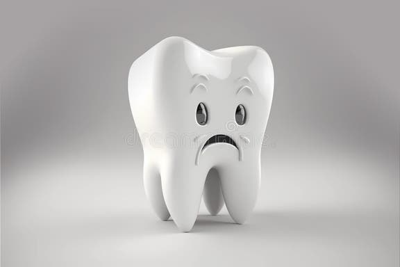 Tooth with a Crying Face. Generative Ai Design Stock Image - Image of ...