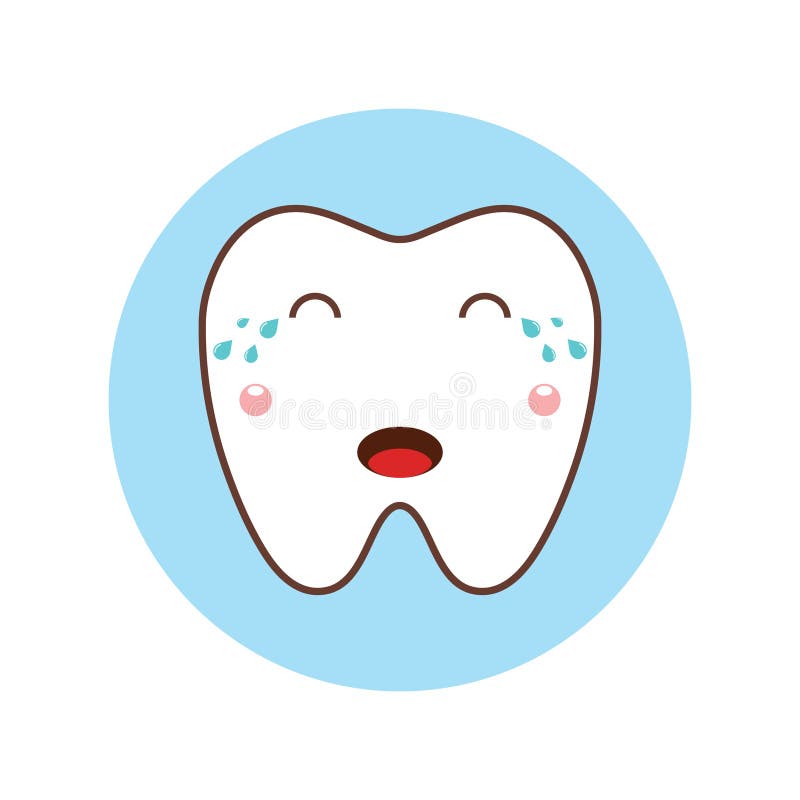 Crying Tooth. Vector Illustration Decorative Design Stock Vector ...