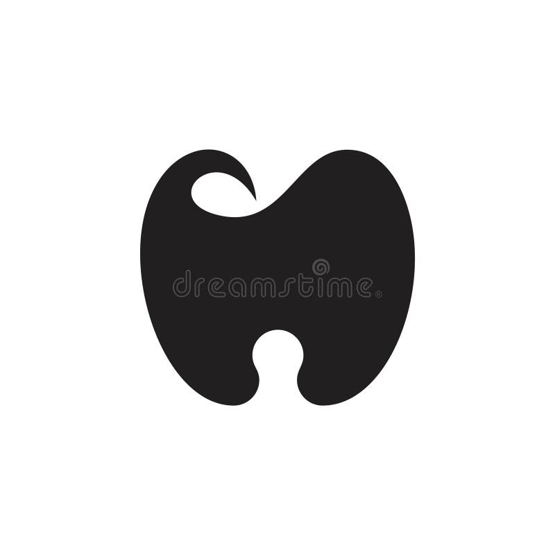 Tooth Curves Simple Geometric Symbol Vector Stock Vector - Illustration ...