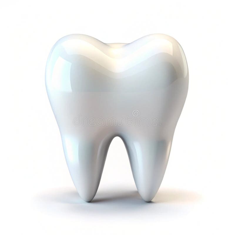 Tooth 3D icon isolated stock illustration. Illustration of ceramic ...