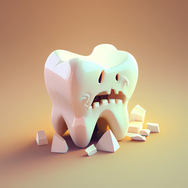 Tooth Decay. 3d Illustration Stock Illustration - Illustration of ...