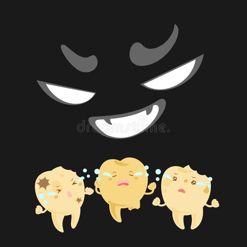 Tooth with decay problem stock vector. Illustration of feeling - 89106944