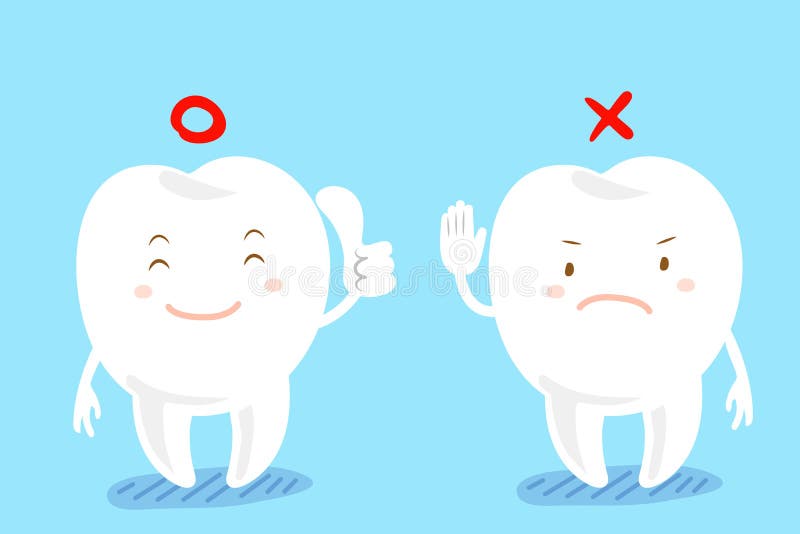 Tooth do different gesture stock vector. Illustration of healthy - 87632747