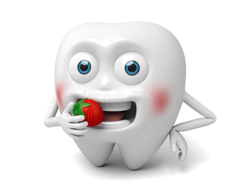 Strawberry Tooth Mixed Dental Symbol Vector Stock Vector - Illustration ...