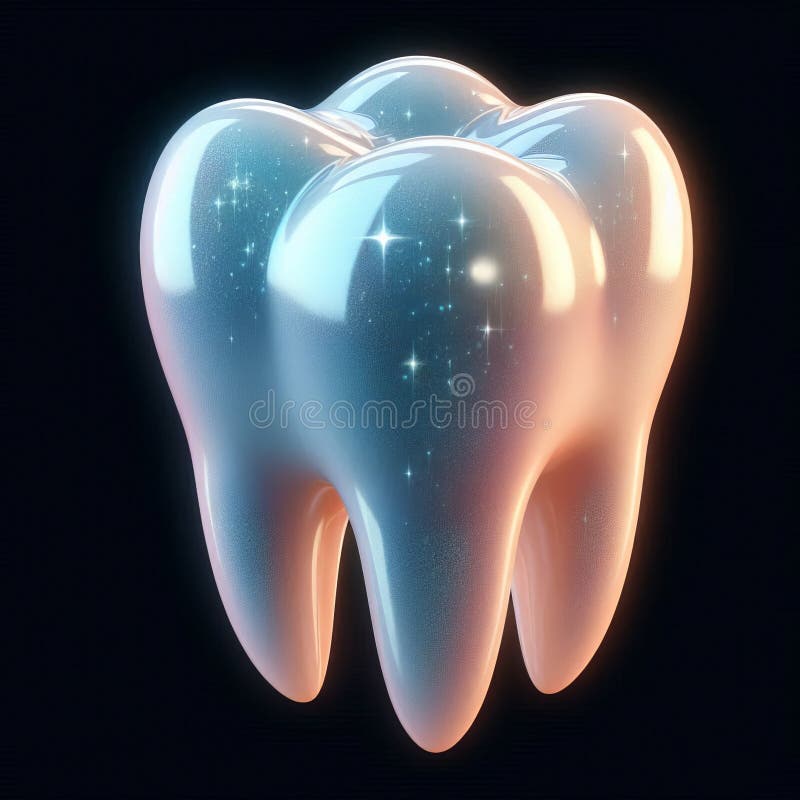 Tooth Enamel Smooth Shiny Surface with a Slightly Translucent Ef Stock ...