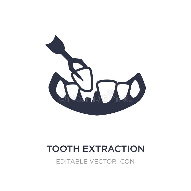 Tooth Extraction Icon on White Background. Simple Element Illustration ...