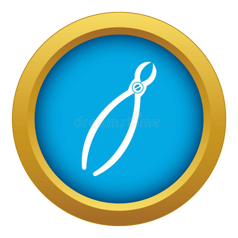 Tooth Extraction Instrument Icon Blue Vector Isolated Stock Vector ...