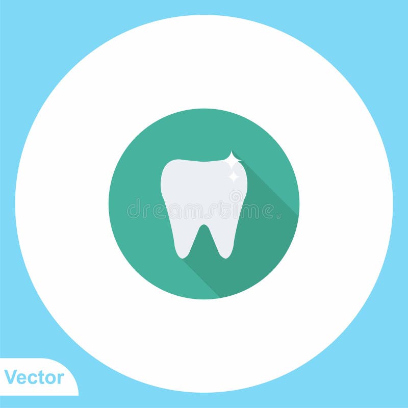 Tooth Flat Vector Icon Sign Symbol Stock Vector - Illustration of human ...