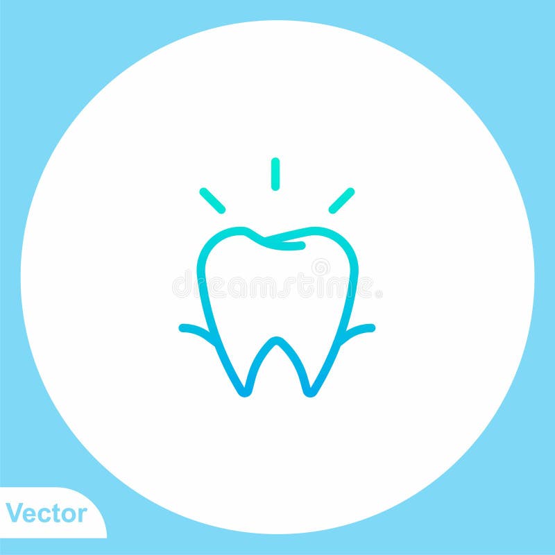 Tooth Flat Vector Icon Sign Symbol Stock Vector - Illustration of ...