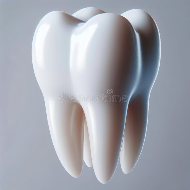 White Human Tooth on Gray Background Stock Illustration - Illustration ...