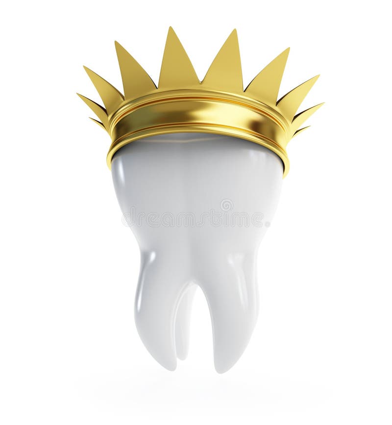 Tooth gold crown stock illustration. Illustration of luxury - 17731861