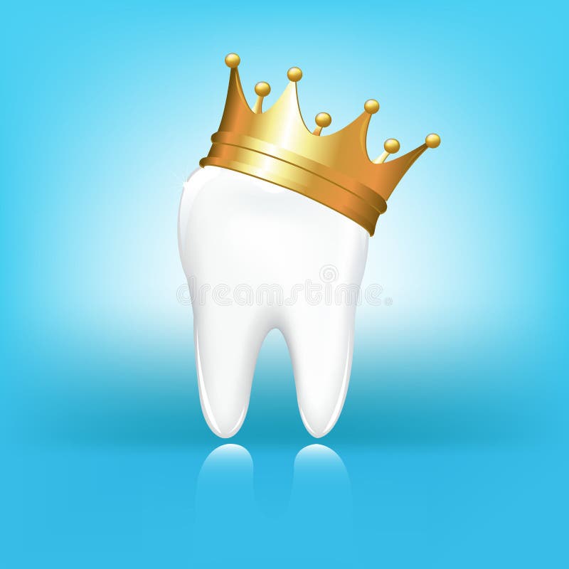 Tooth in Crown stock vector. Illustration of dentist - 195640134