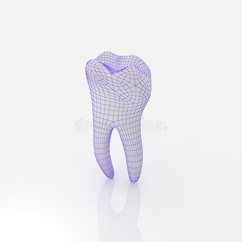 Tooth in a grid stock illustration. Illustration of whitening - 22243163