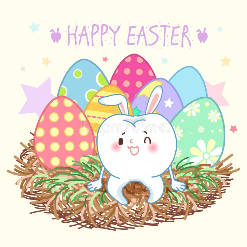 Tooth with happy easter stock vector. Illustration of hygiene - 110800260