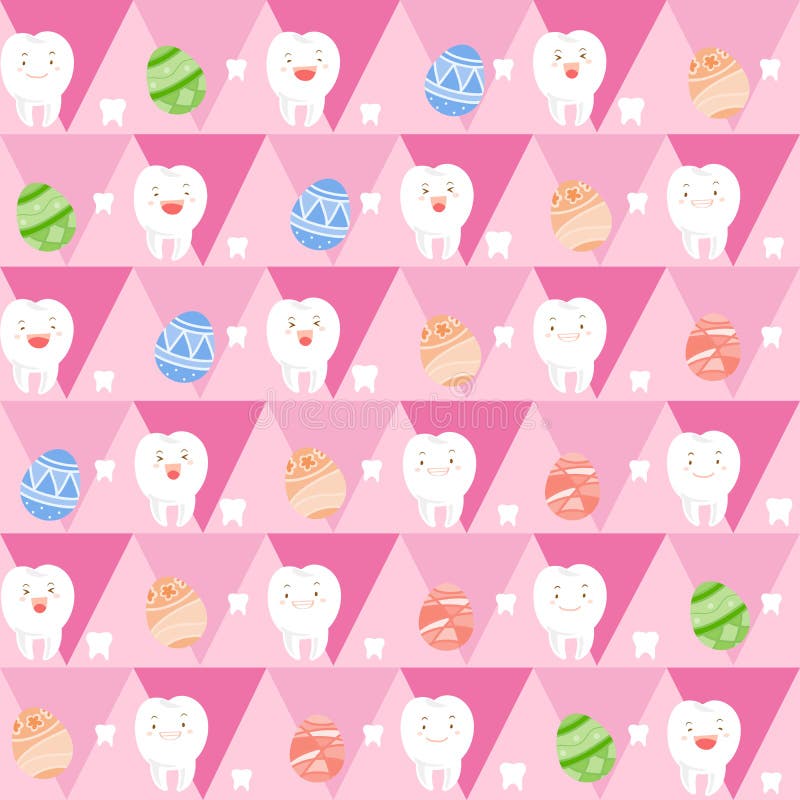 Dental Background With Easter Eggs Stock Illustration - Illustration of ...