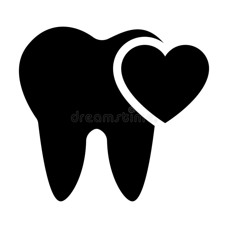 Tooth Heart Icon stock vector. Illustration of care - 270571409