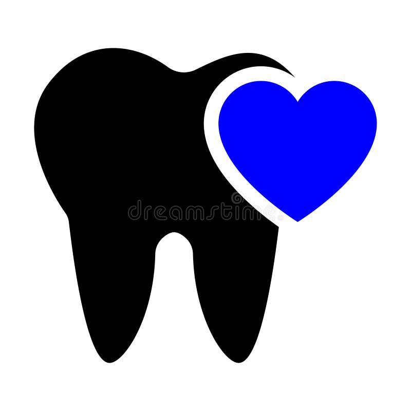 Tooth Heart Icon stock vector. Illustration of icon - 270571673