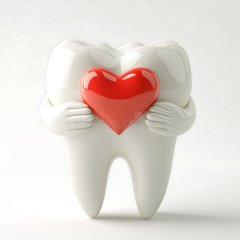 Tooth with Heart stock illustration. Illustration of orthodontics ...
