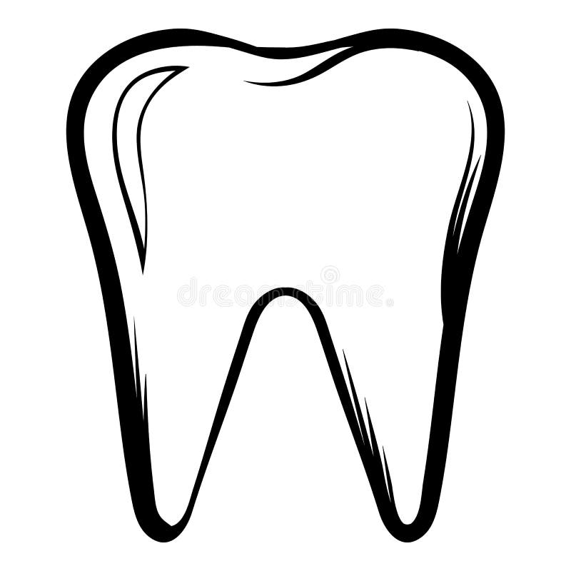Tooth icon cartoon stock illustration. Illustration of dentist - 127022781