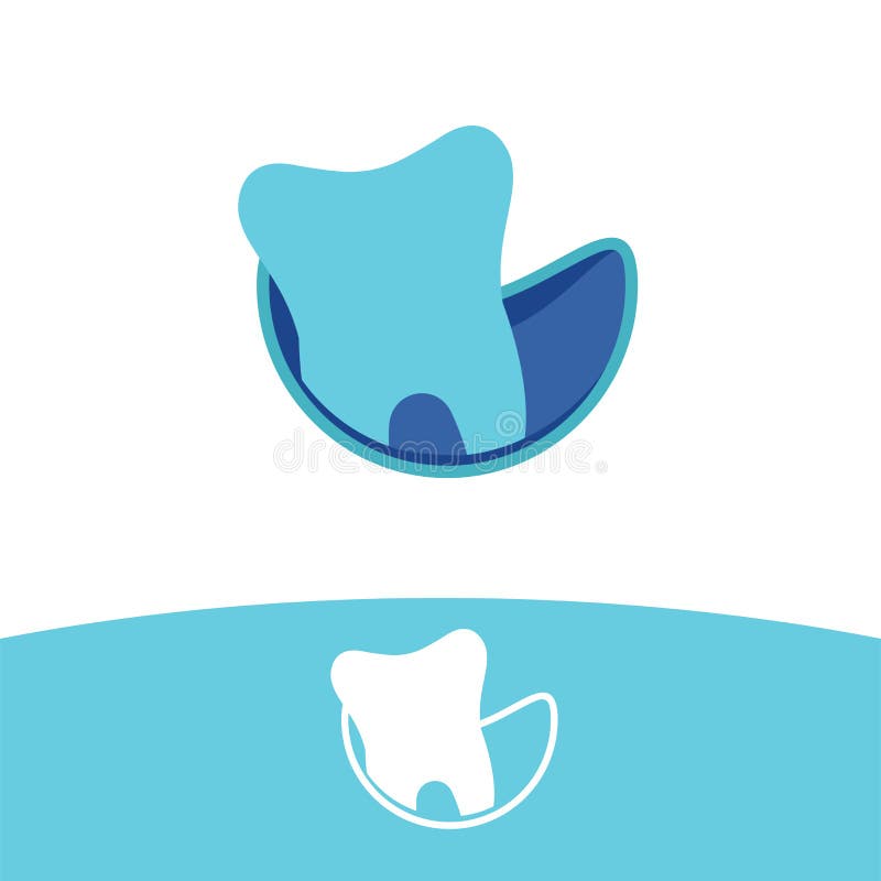 Tooth Icon Coming Out of Circle Shape Stock Vector - Illustration of ...