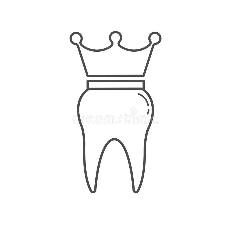 Tooth Icon Dent Smile Crown Logo Vector Stock Illustration ...