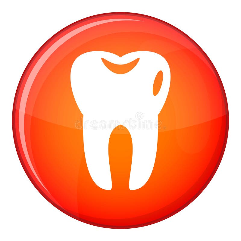 Tooth icon, flat style stock vector. Illustration of flat - 82773338