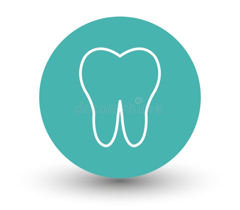 Tooth icon illustrated stock illustration. Illustration of dentistry ...