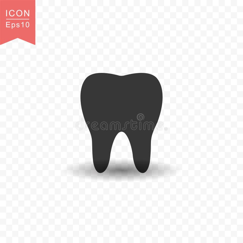 Tooth Icon Simple Flat Style Vector Illustration Stock Vector ...